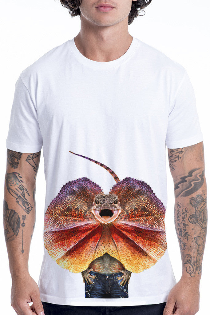 Frill Neck Lizard Tattoos Milumanu Frill Neck Lizard Stretched Canvas