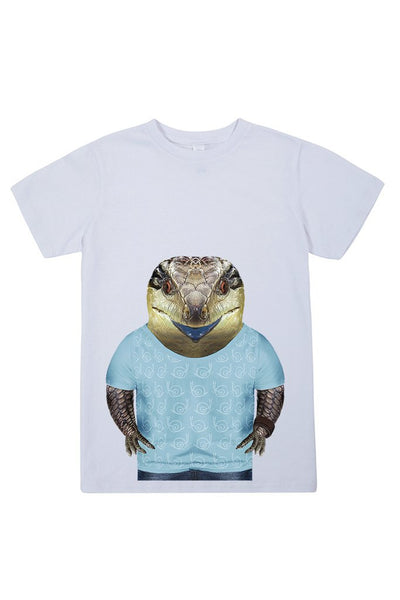 Kids Blue Tongue Lizard T-Shirt - Cool Kids T-Shirts - Animal Face ...